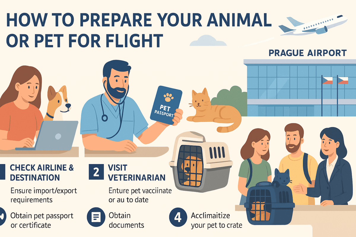 Praški aerodrom: Kako pripremiti svoju životinju ili kućnog ljubimca za let - Zračna luka Prag (PRG)